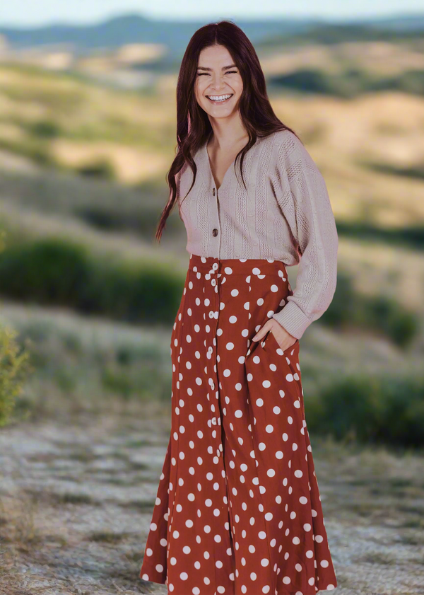 two-piece dress in polka dot - REY SWIMWEAR